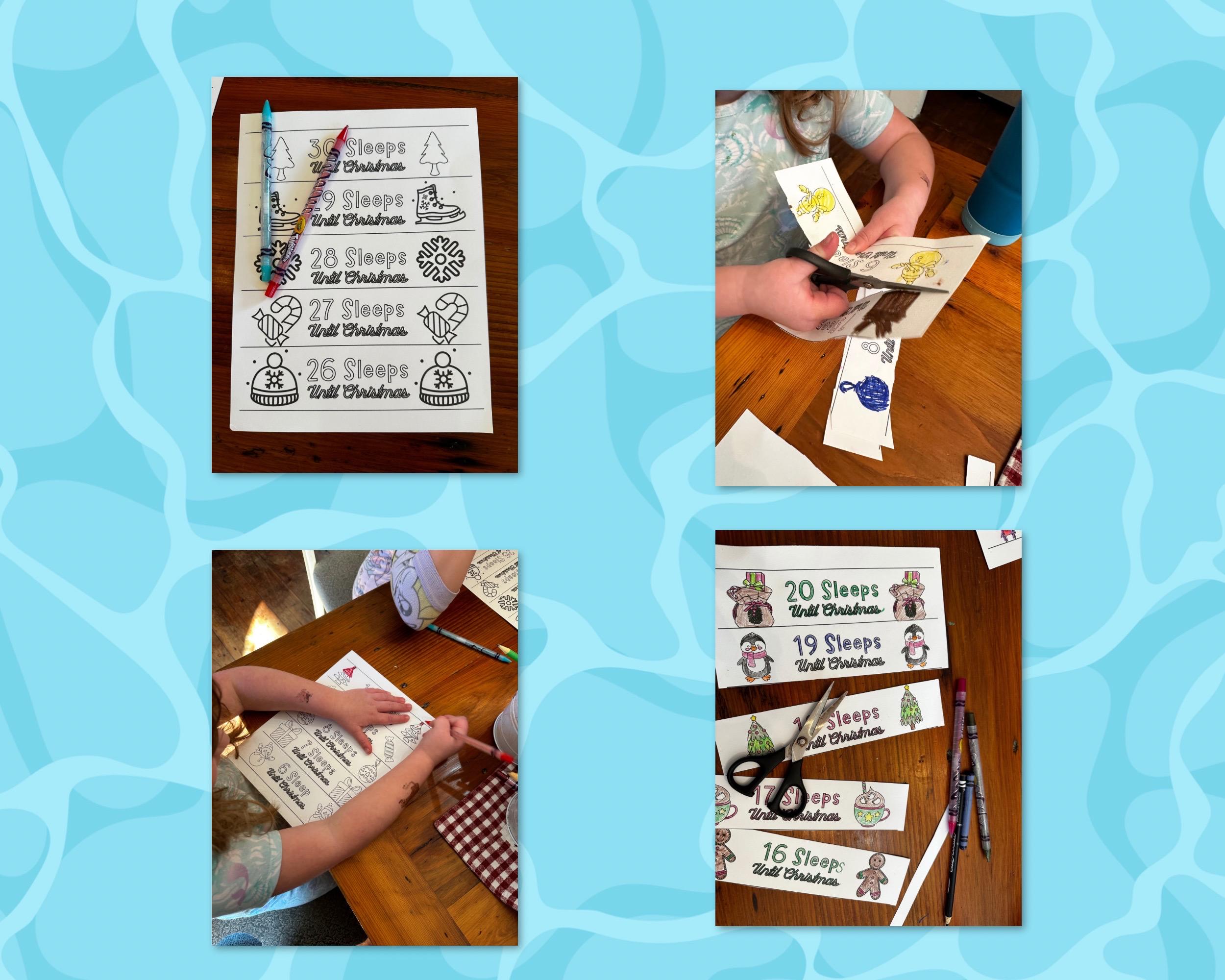 Vacation Countdown, Coloring Paper Chain, Printable Countdown, Summer ...