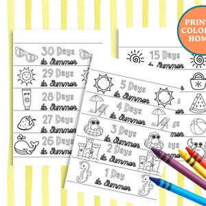 Summer Countdown, Last Day of School Paper Chain, Printable Countdown ...