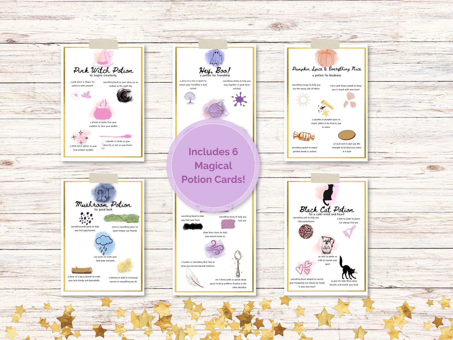 Potion Cards, Magic Potions, Printable Mud Kitchen Recipes, Kids ...