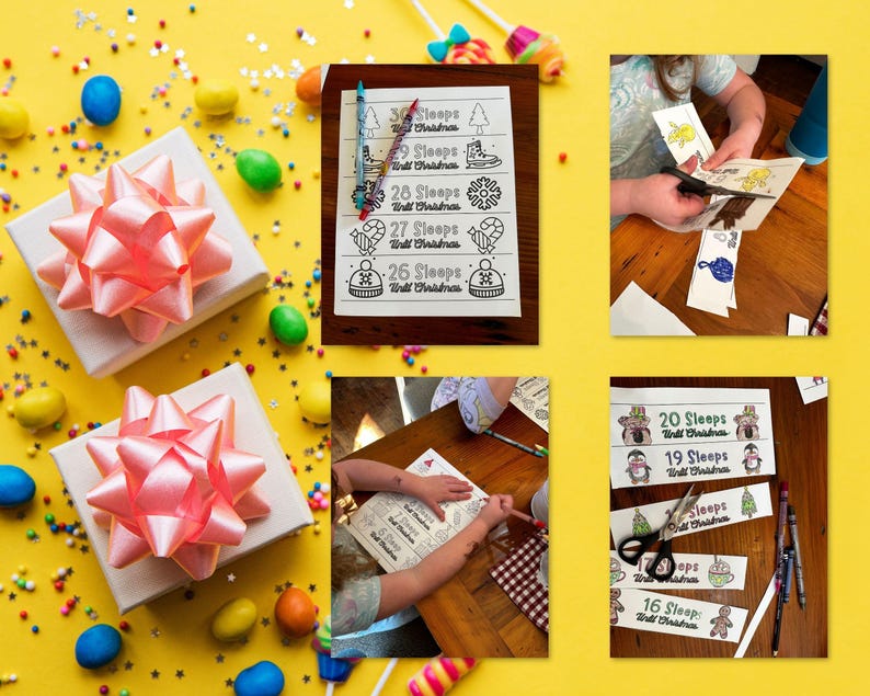 Birthday Countdown, Birthday Paper Chain, Printable Kids Countdown ...
