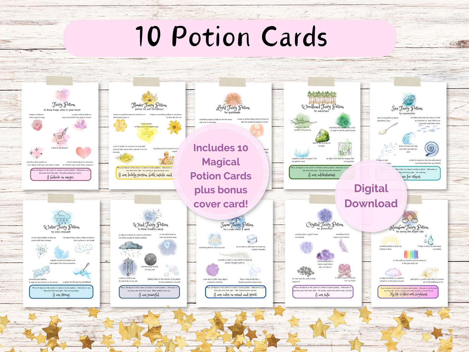 Fairy Potion Cards, Kids Magic Potions, Mud Kitchen Recipe Cards ...