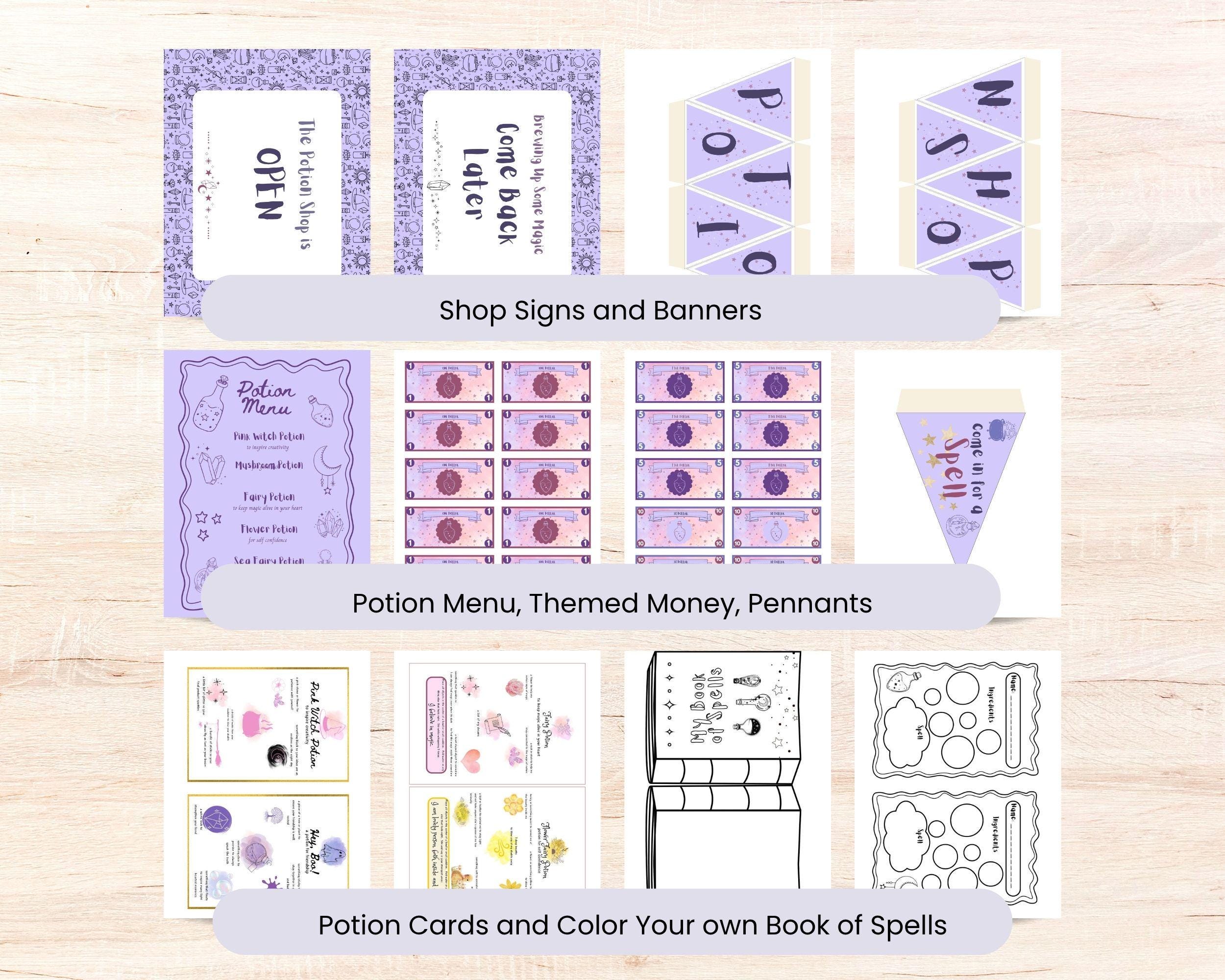 Pretend Play Potion Shop, Dramatic Play Printable - Etsy