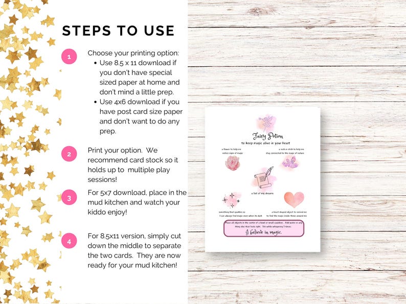 Fairy Potion Cards, Kids Magic Potions, Mud Kitchen Recipe Cards ...