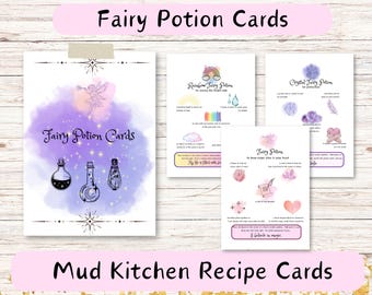 Potion Cards, Magic Potions, Printable Mud Kitchen Recipes, Kids ...