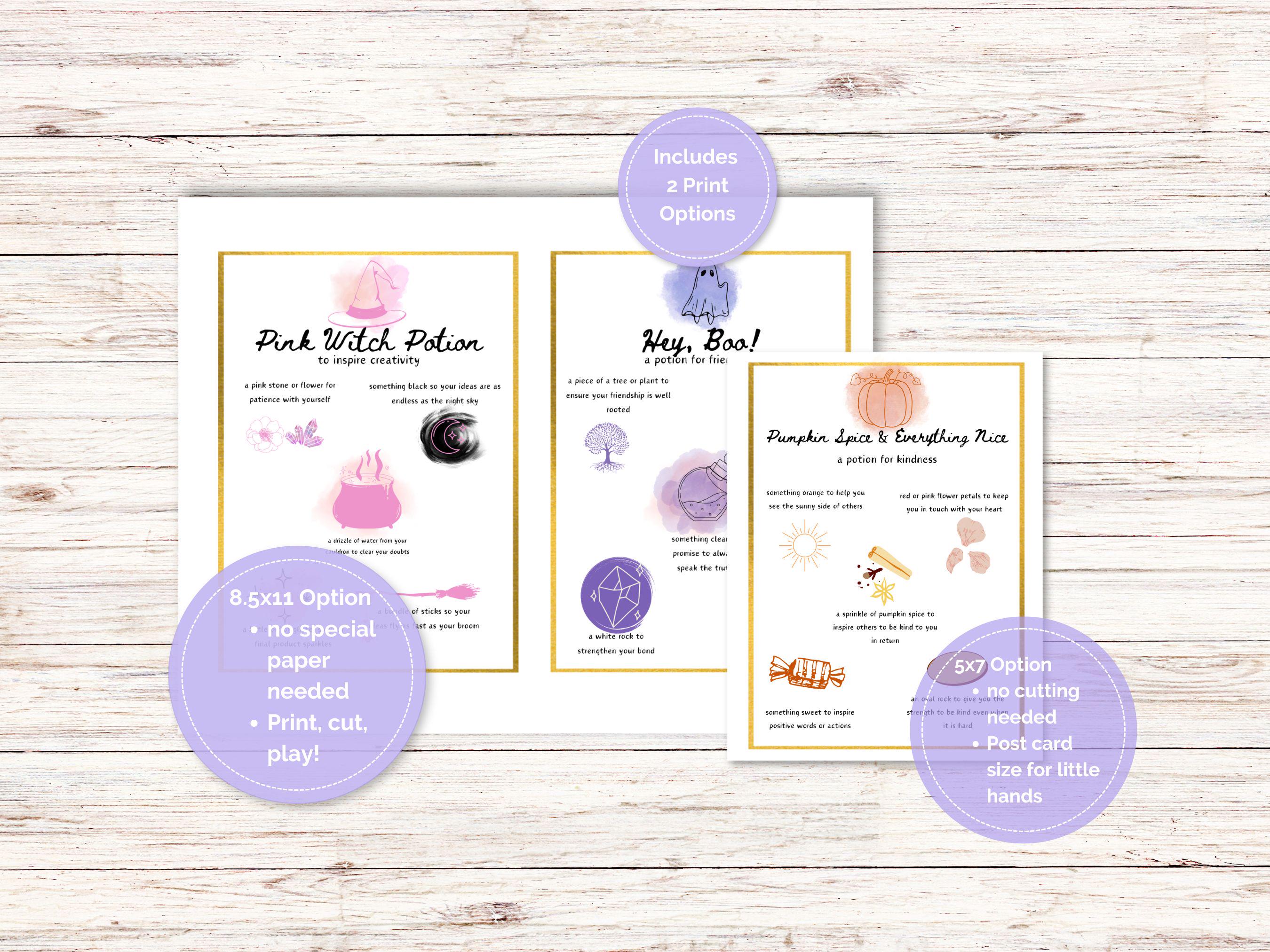 Potion Cards, Magic Potions, Printable Mud Kitchen Recipes, Kids ...