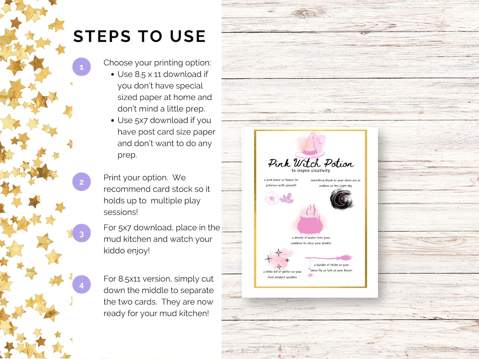 Potion Cards, Magic Potions, Printable Mud Kitchen Recipes, Kids ...