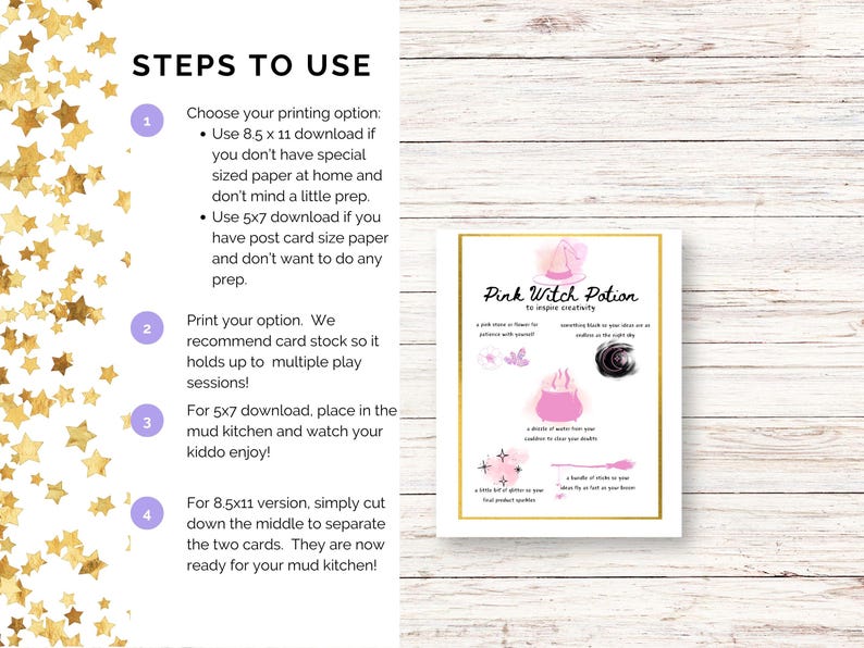 Potion Cards, Magic Potions, Printable Mud Kitchen Recipes, Kids ...