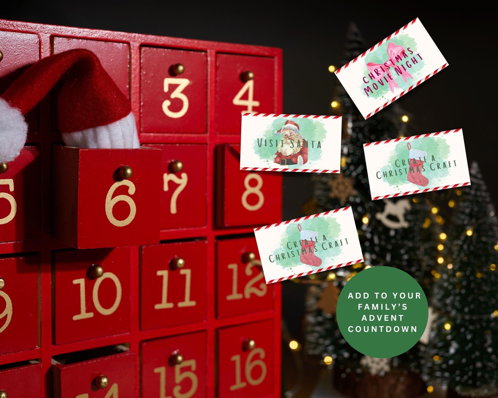 Christmas Countdown, Advent Calendar Inserts, Christmas Activity Cards ...