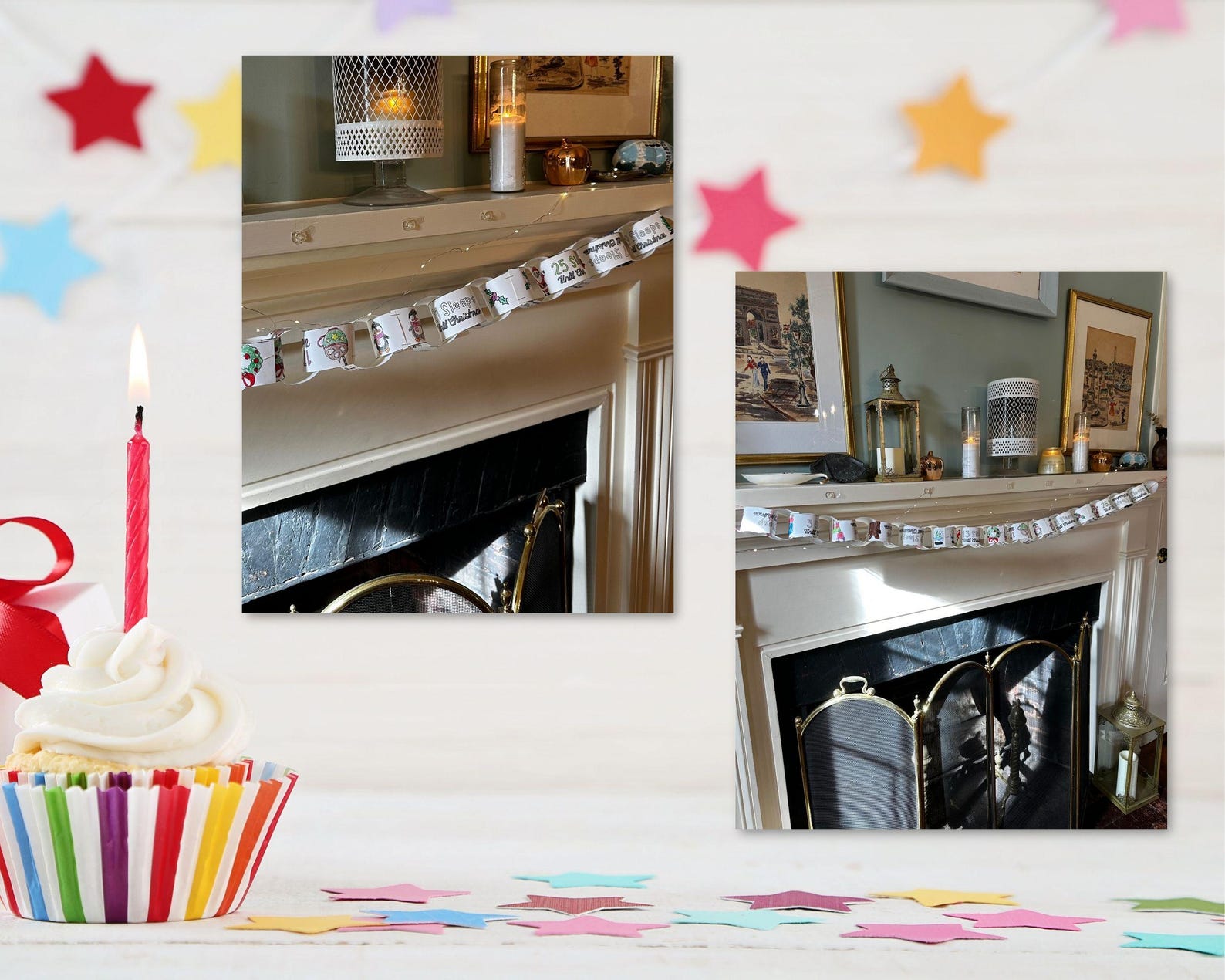 Birthday Countdown, Birthday Paper Chain, Printable Kids Countdown ...