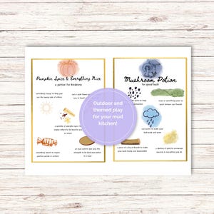 Potion Cards, Magic Potions, Printable Mud Kitchen Recipes, Kids ...