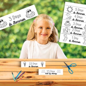 Summer Countdown, Last Day of School Paper Chain, Printable Countdown ...