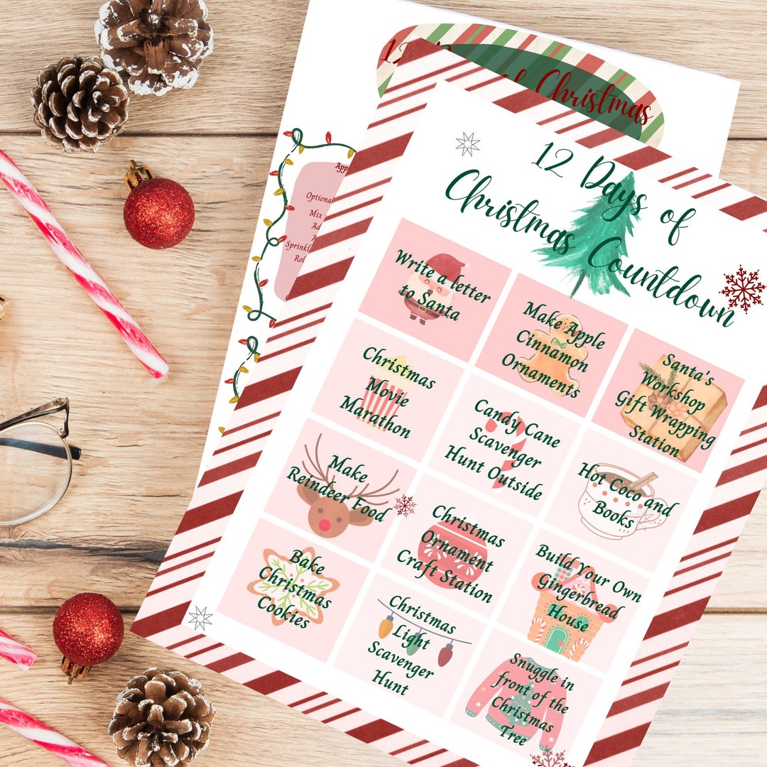 Christmas Countdown, 12 Days of Christmas, Advent Calendar, Kids ...