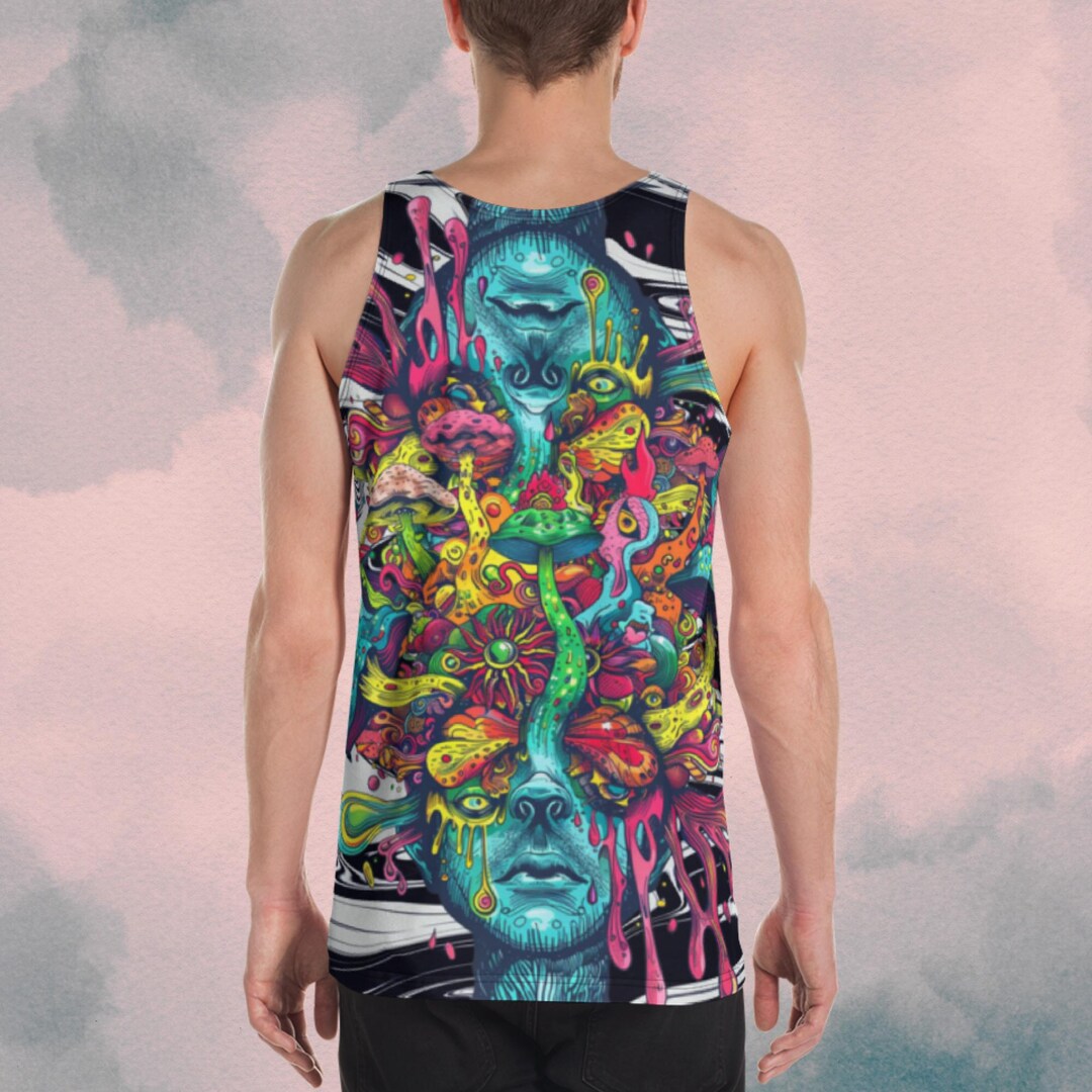 Melting Magic Bro Tank, Rave Wear, Size Chart, Trippy Shirt, Festival ...