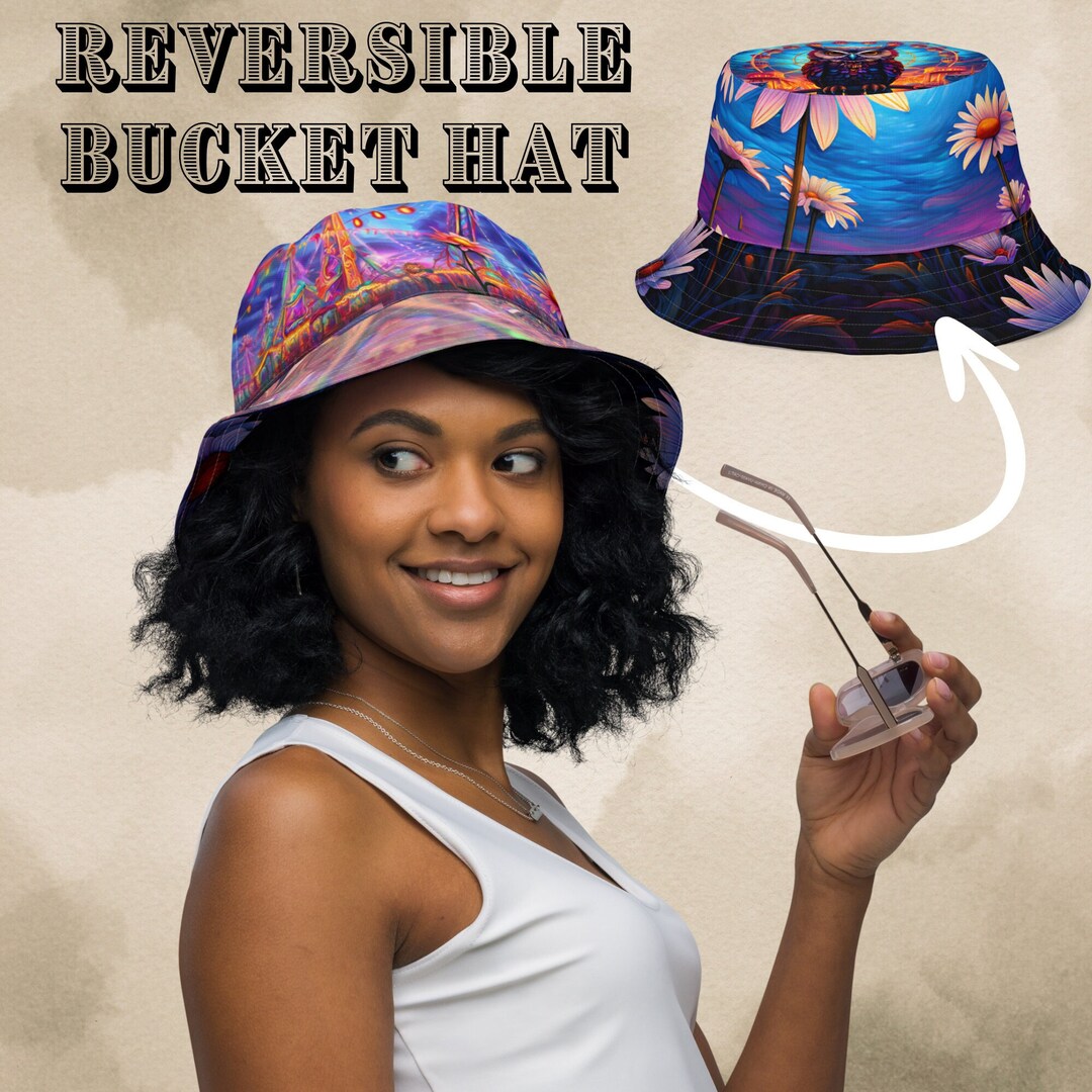 Reversible Bucket Hat, Rave Accessories, Festival Hat, Rave Wear, EDM ...