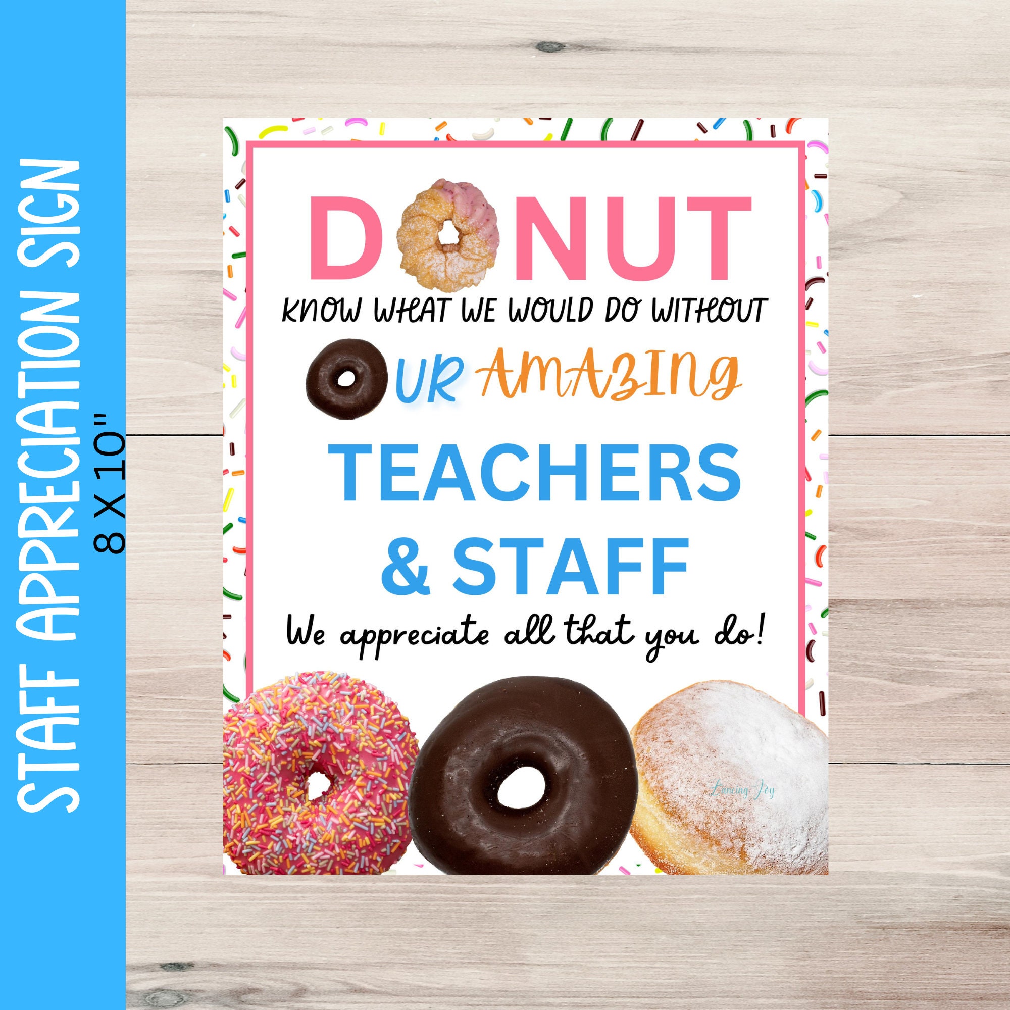 Amazing TEACHERS & Staff Donut APPRECIATION Sign | Teacher Appreciation ...
