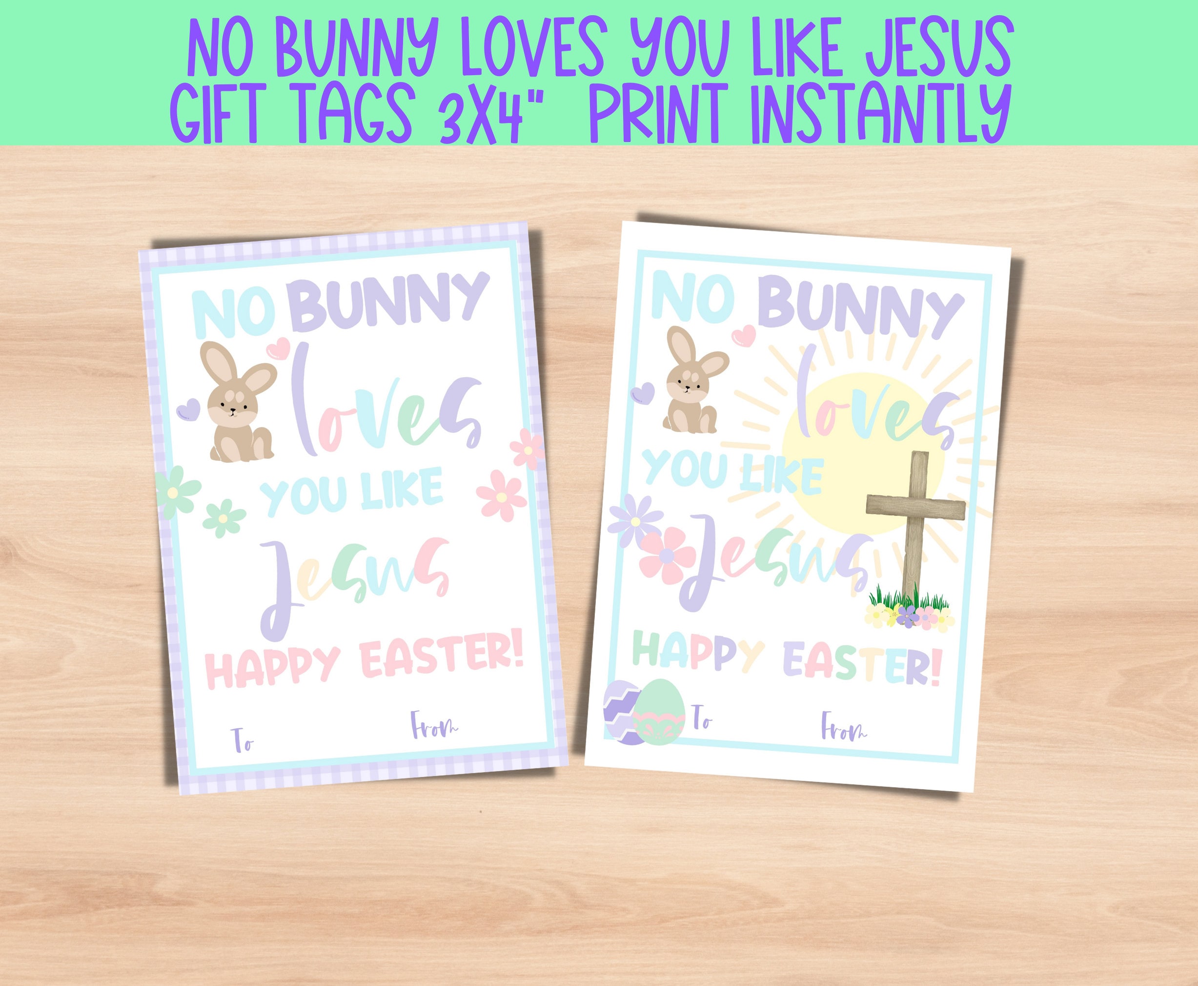 EASTER Teacher Appreciation Tags|no Bunny Loves You Like Jesus ...