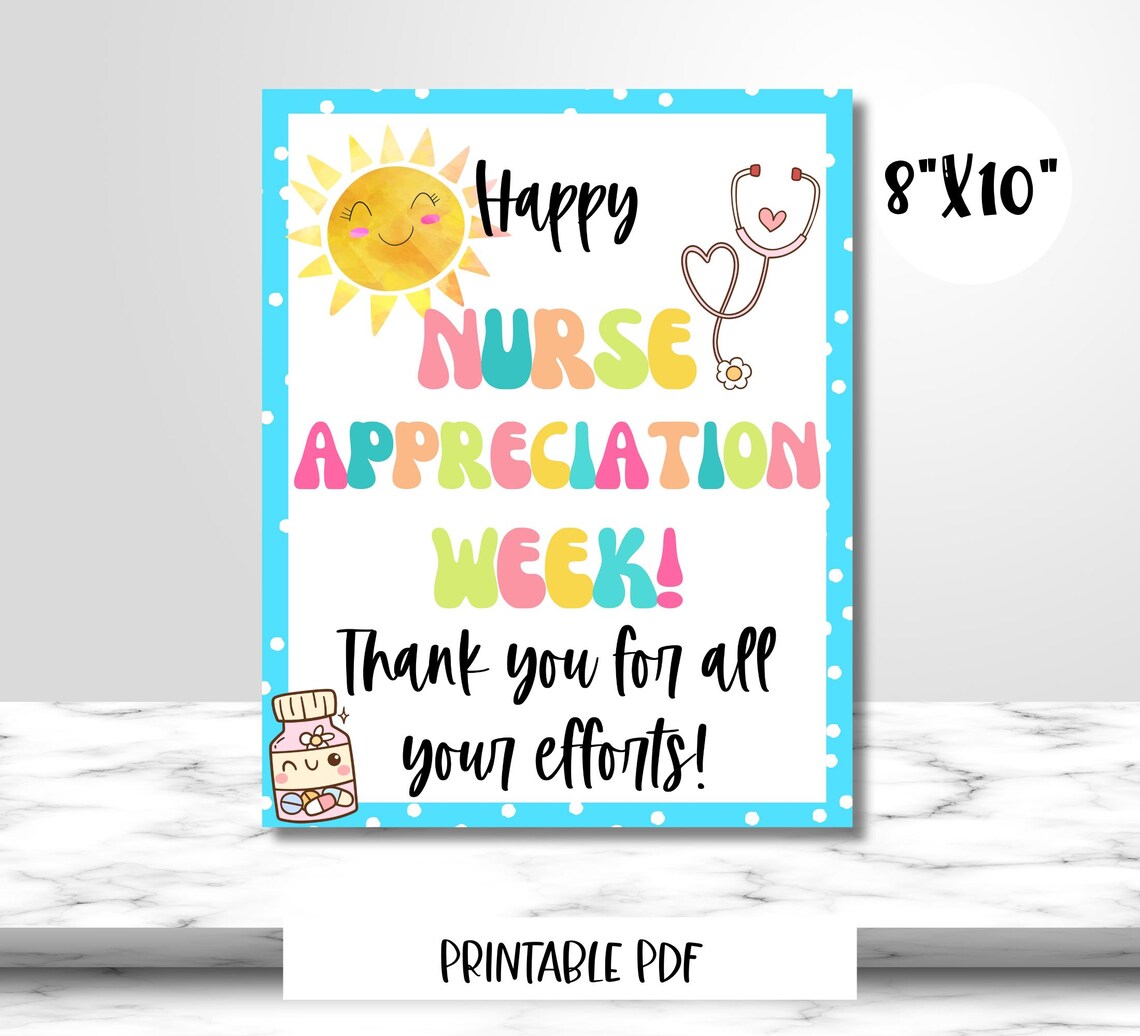 NURSE APPRECIATION WEEK Sign|hospital Staff, Employee Appreciation ...