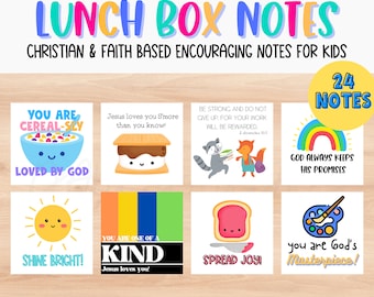 Christian Lunchbox Notes for Kids. Printable School Notes. Affirmation ...
