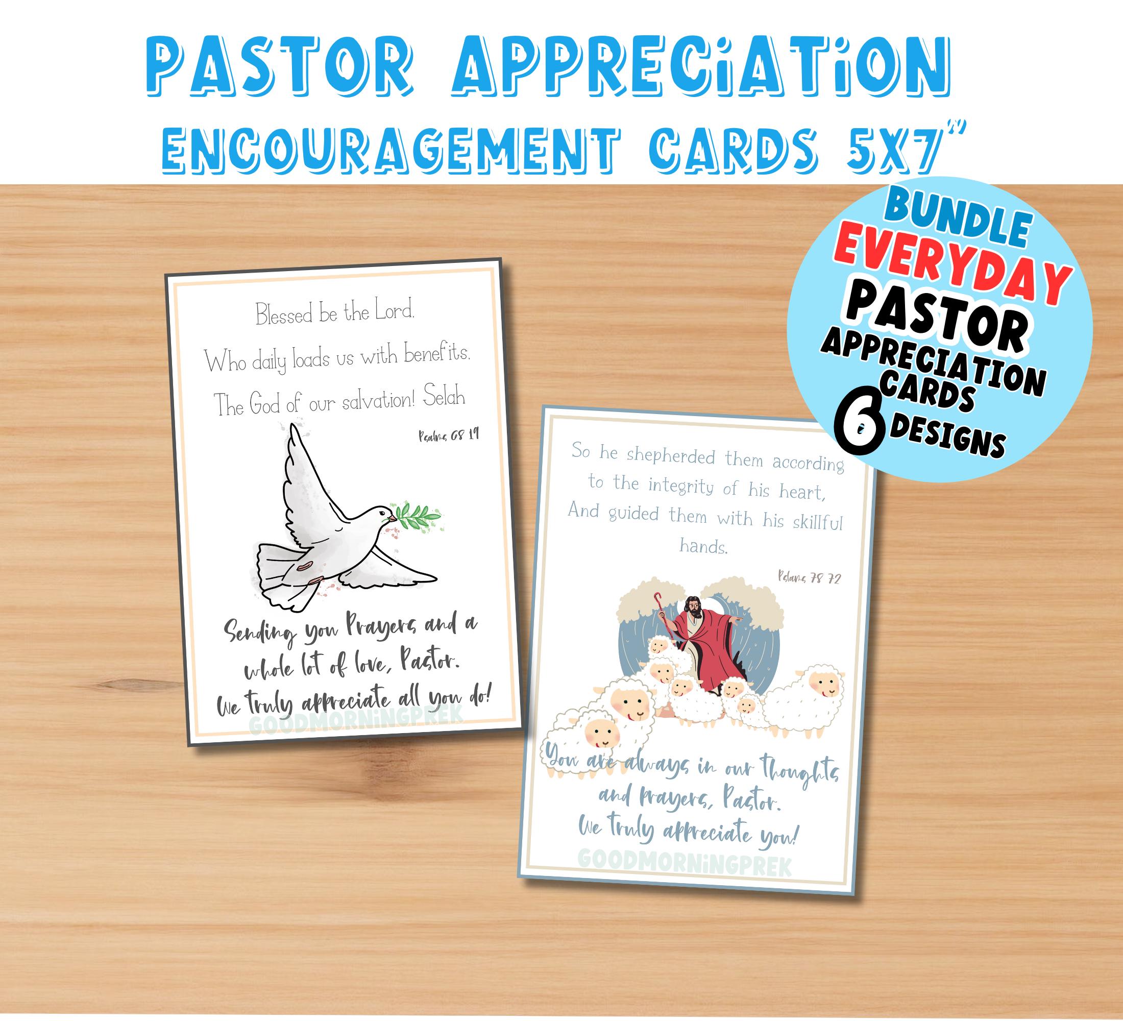 Pastor Appreciation Gift Card Bundle: Scripture Encouragement Flat Lay ...