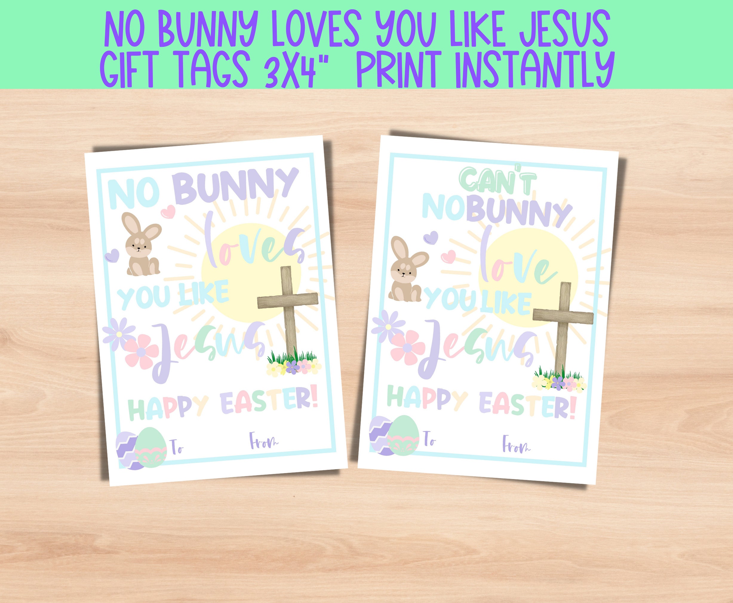 EASTER Teacher Appreciation Tags|no Bunny Loves You Like Jesus ...