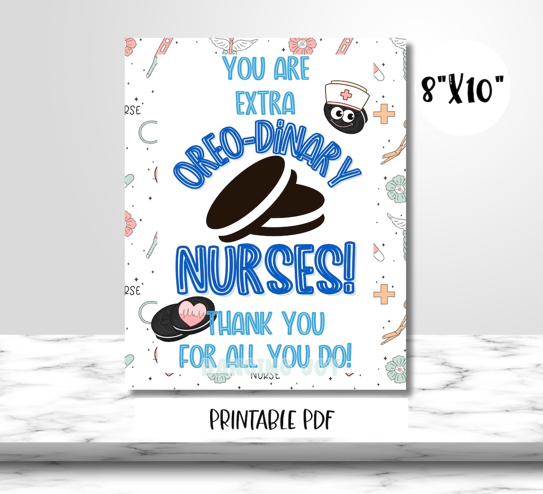 Printable NURSE APPRECIATION Sign | Staff Nurse Employee Sign | Snack ...