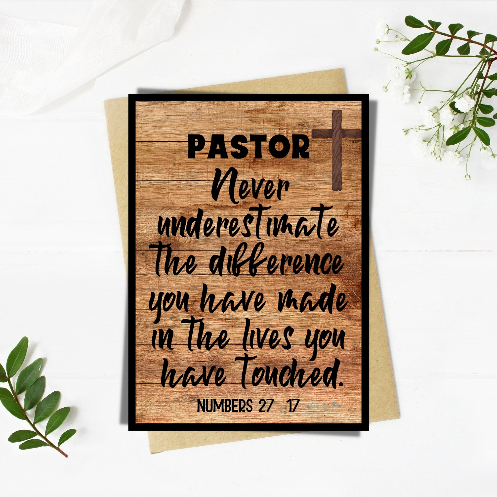 Pastor Appreciation Flatlay T Card Bundlepastor Thank You T