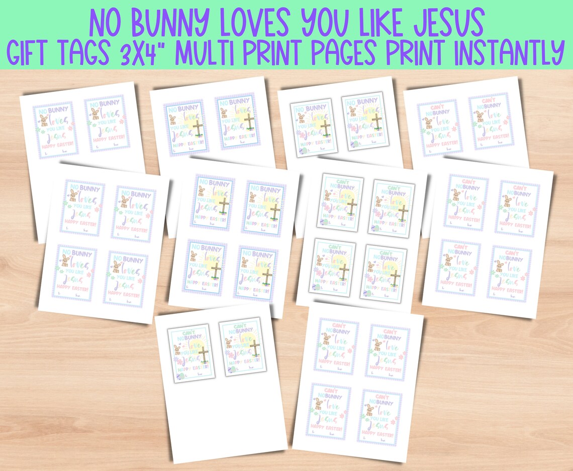 EASTER Teacher Appreciation Tags|no Bunny Loves You Like Jesus ...
