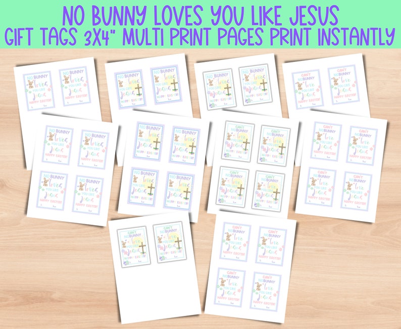 EASTER Teacher Appreciation Tags|no Bunny Loves You Like Jesus ...