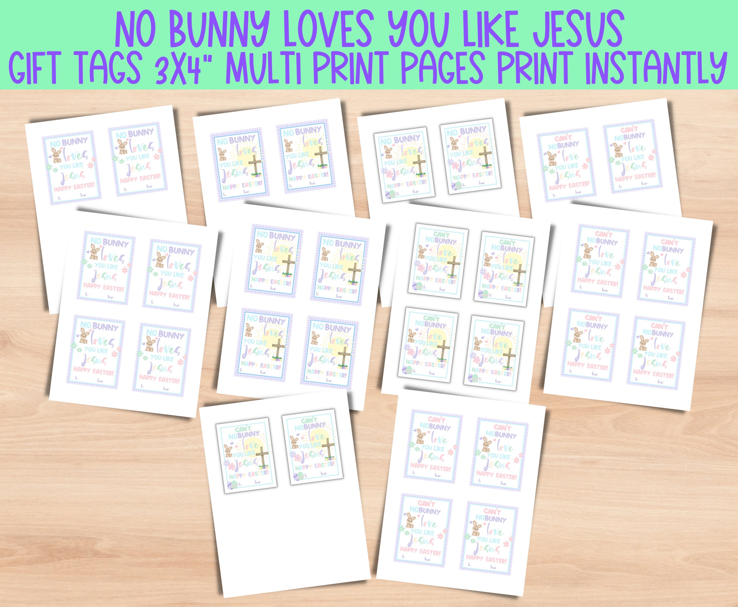 EASTER Teacher Appreciation Tags|no Bunny Loves You Like Jesus ...