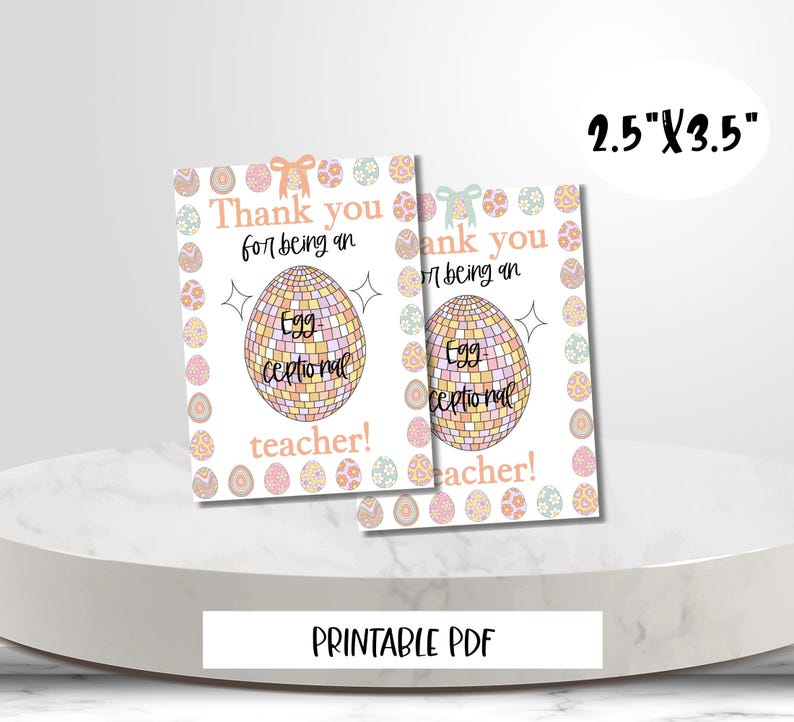 Easter Teacher Gift Tag | Egg-cellent Printable (digital Download) - Etsy
