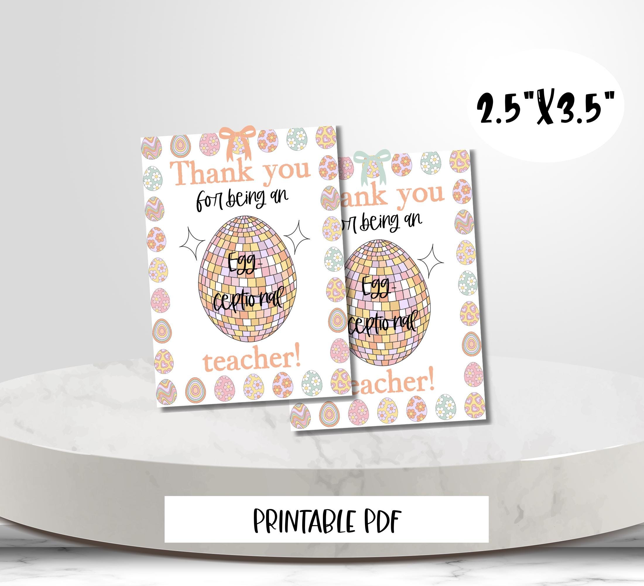 Easter Teacher Gift Tag | Egg-cellent Printable (digital Download) - Etsy