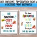 10 TEACHER APPRECIATION Snack & Treat Signs Bundle|staff and Employee ...