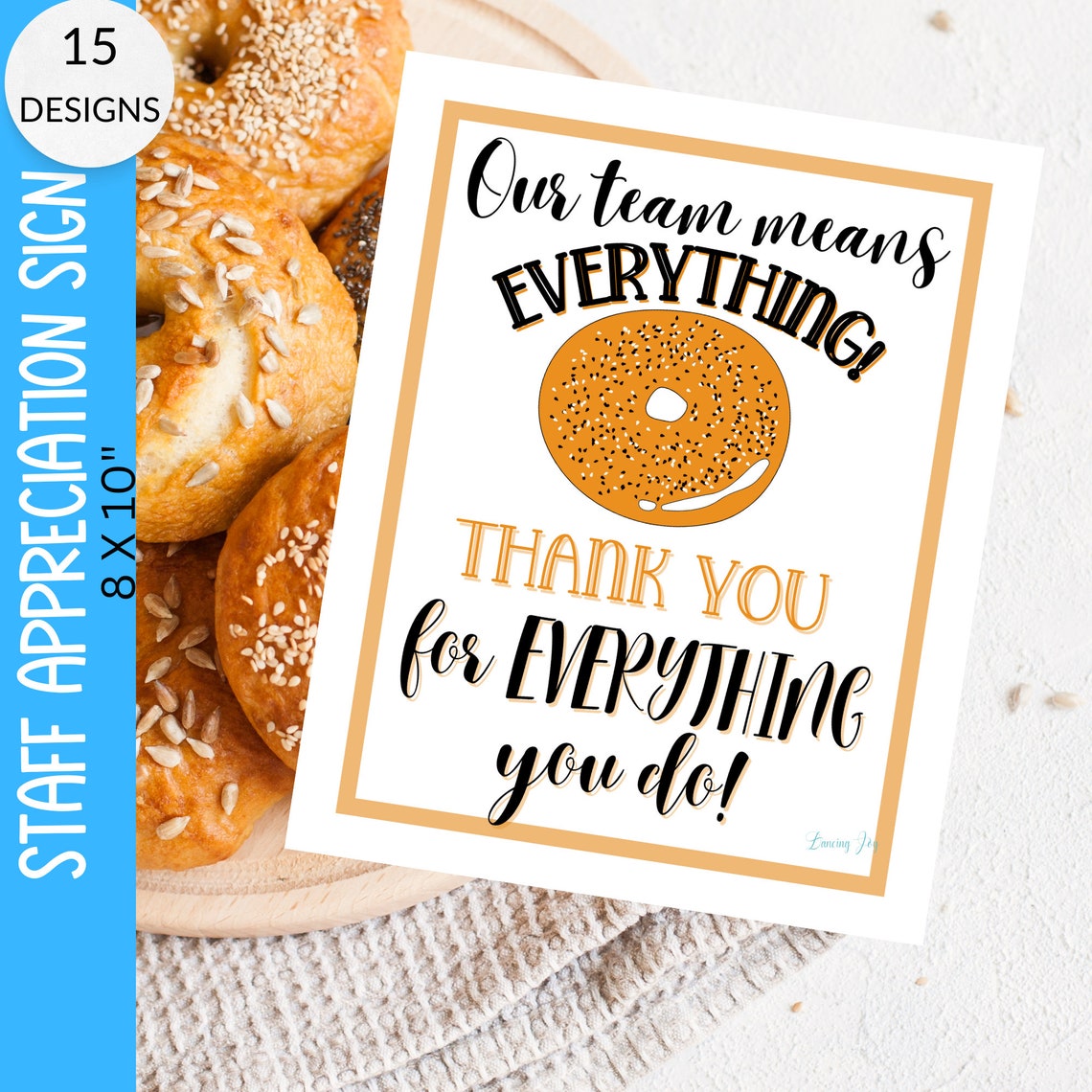 15 TEACHER APPRECIATION Snack & Treat Signs Bundlestaff and Employee ...