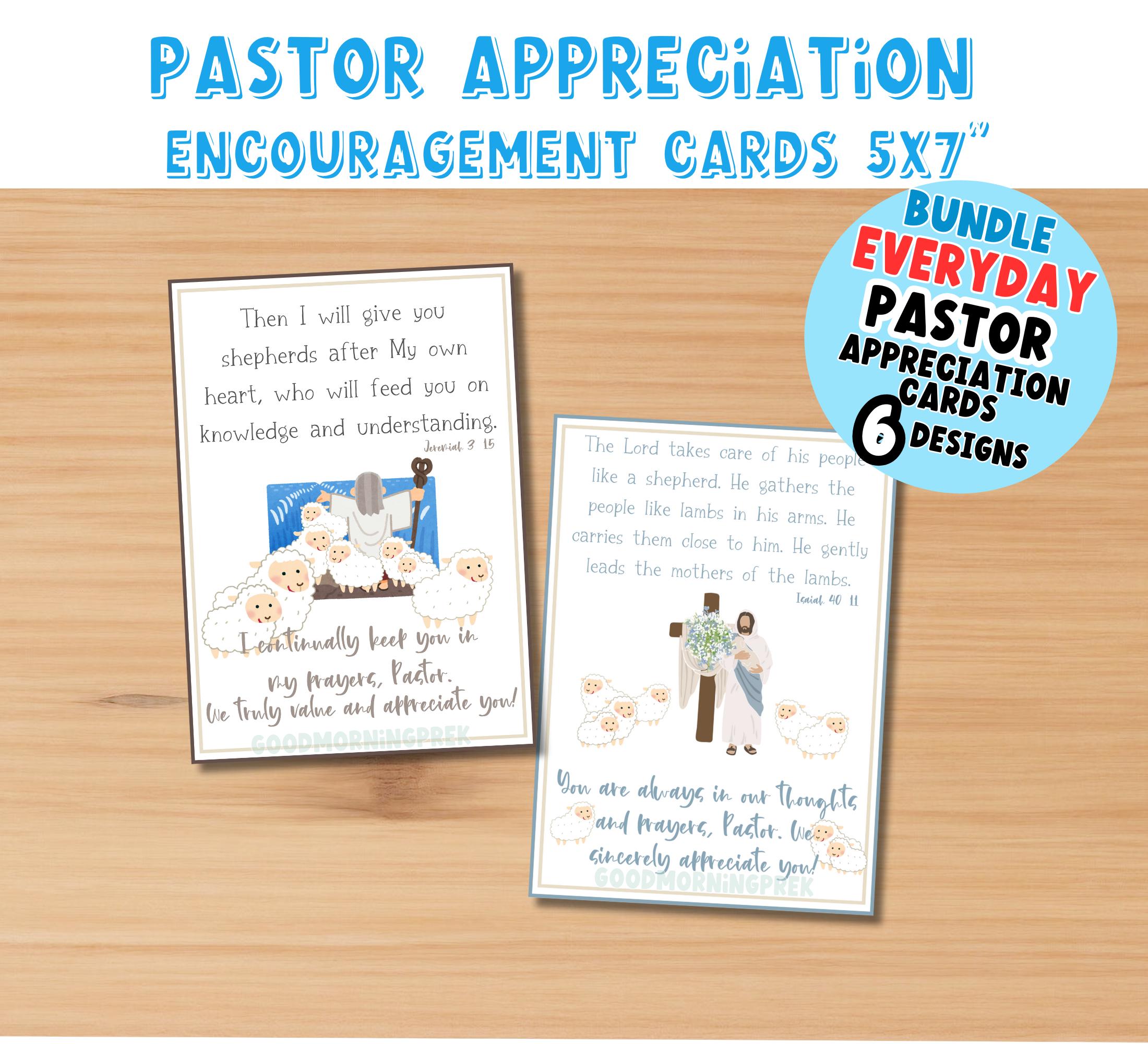 Pastor Appreciation Gift Card Bundle: Scripture Encouragement Flat Lay ...