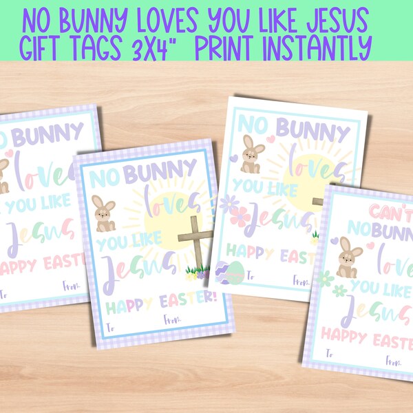 No Bunny Loves You Like Jesus - Etsy