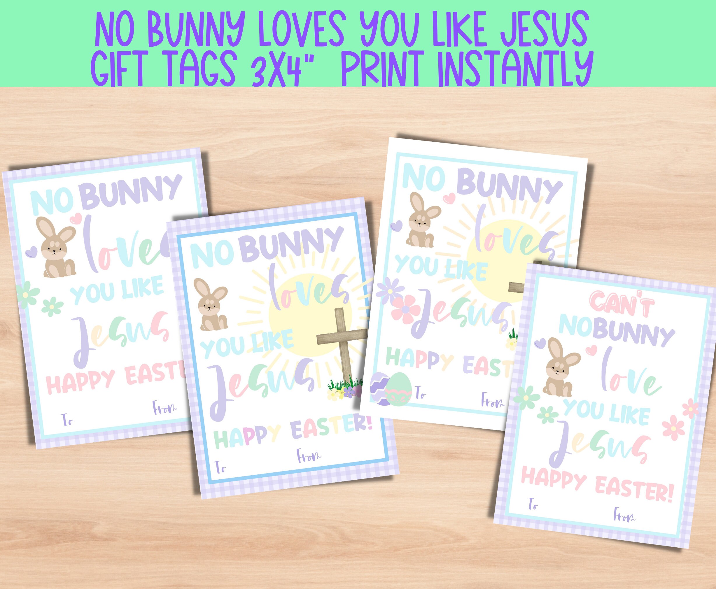 EASTER Teacher Appreciation Tags|no Bunny Loves You Like Jesus ...
