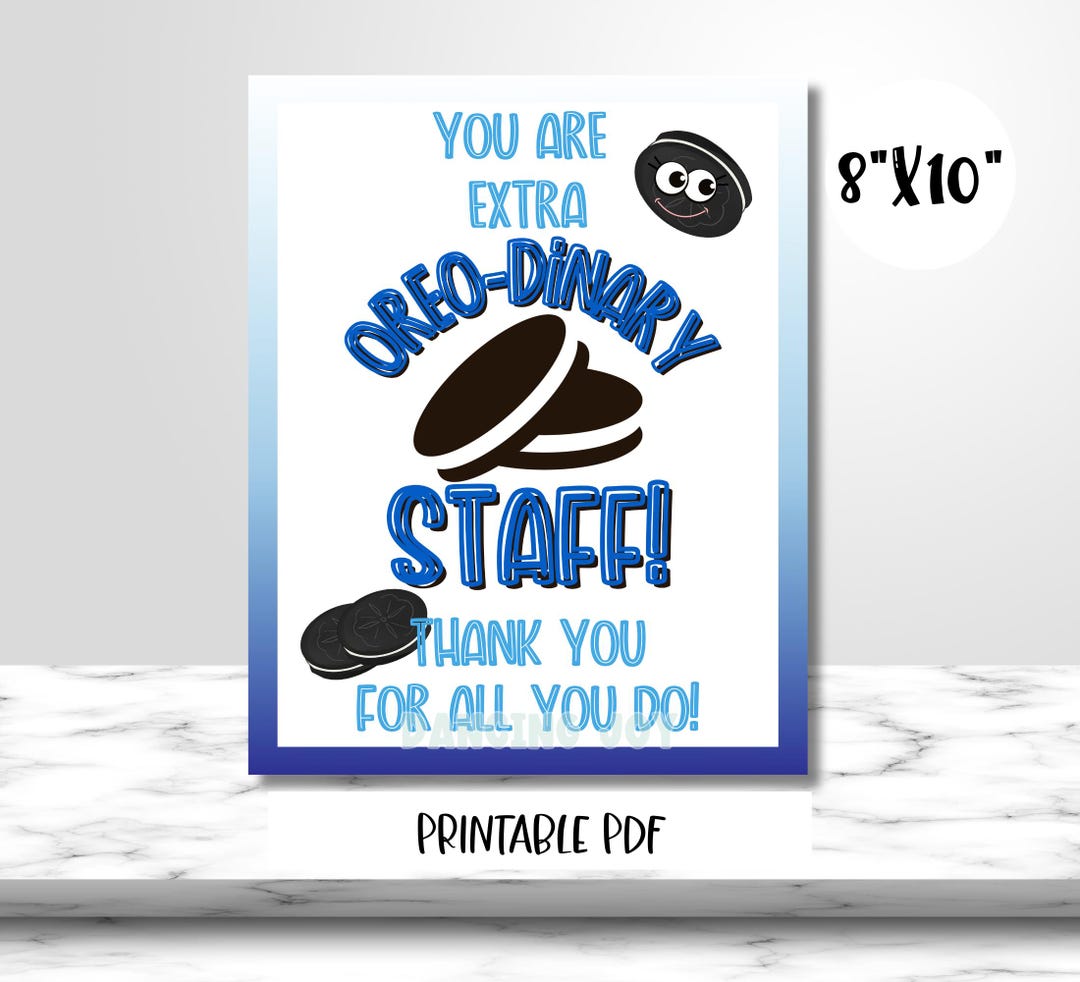 Nurse Appreciation Sign: Cookie Oreo Theme (digital Download) - Etsy