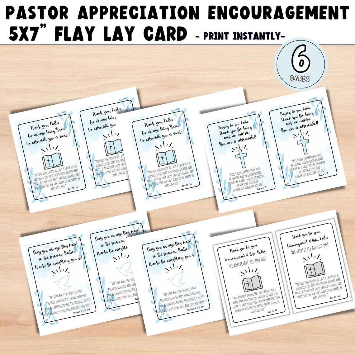 PASTOR APPRECIATION Encouragement Flat Lay Gift Card Bundlepastor Thank ...