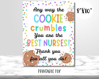 DONUT NURSE APPRECIATION Sign | Staff Nurse Employee Sign | Snack ...