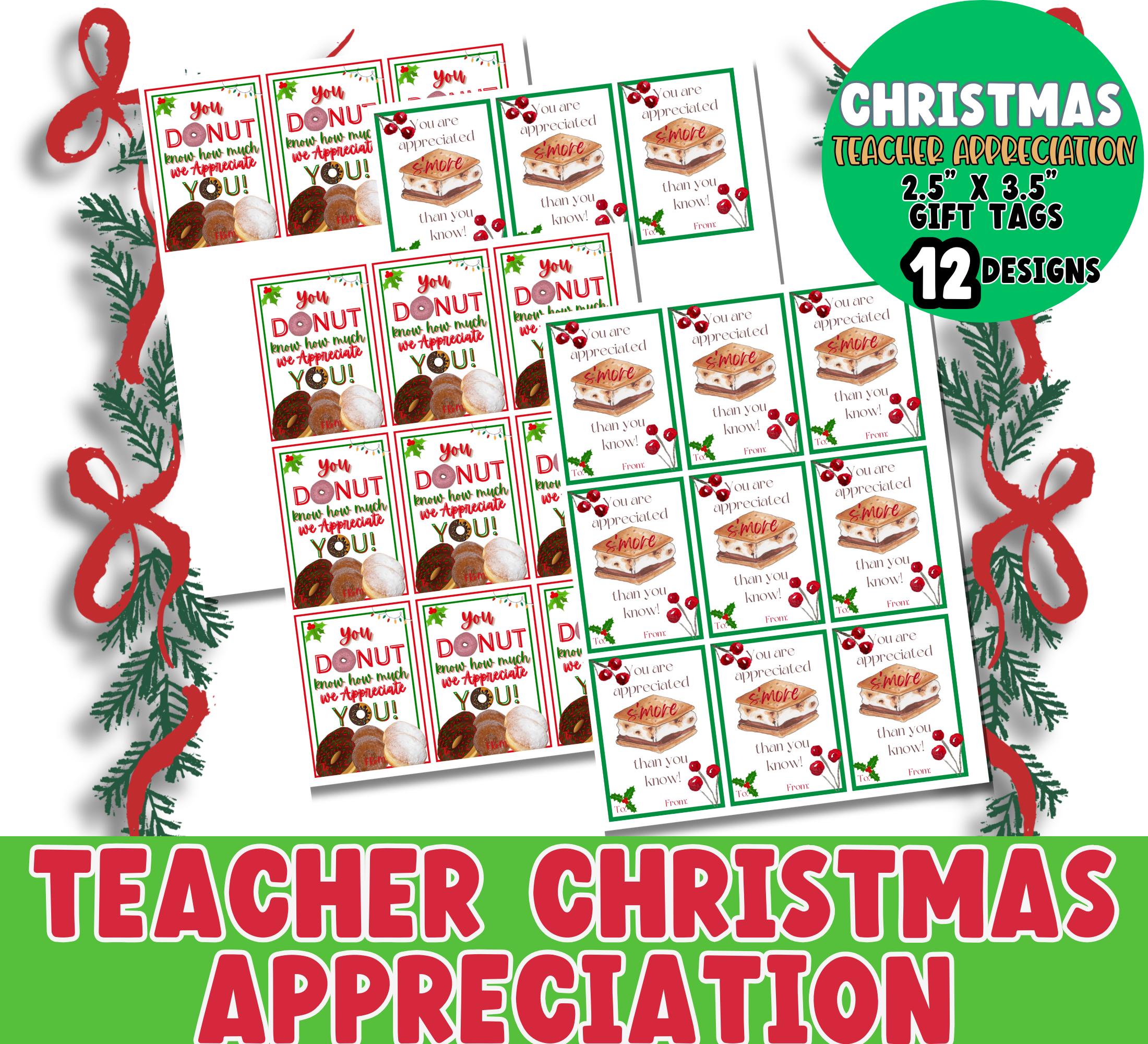 Christmas Staff Appreciation Gift Tags: Treat & Snack Bundle (digital ...