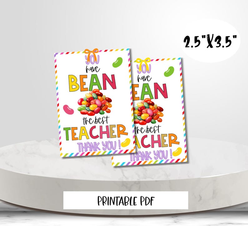 Jelly Bean Teacher Appreciation Gift Tag (digital Download) - Etsy ...
