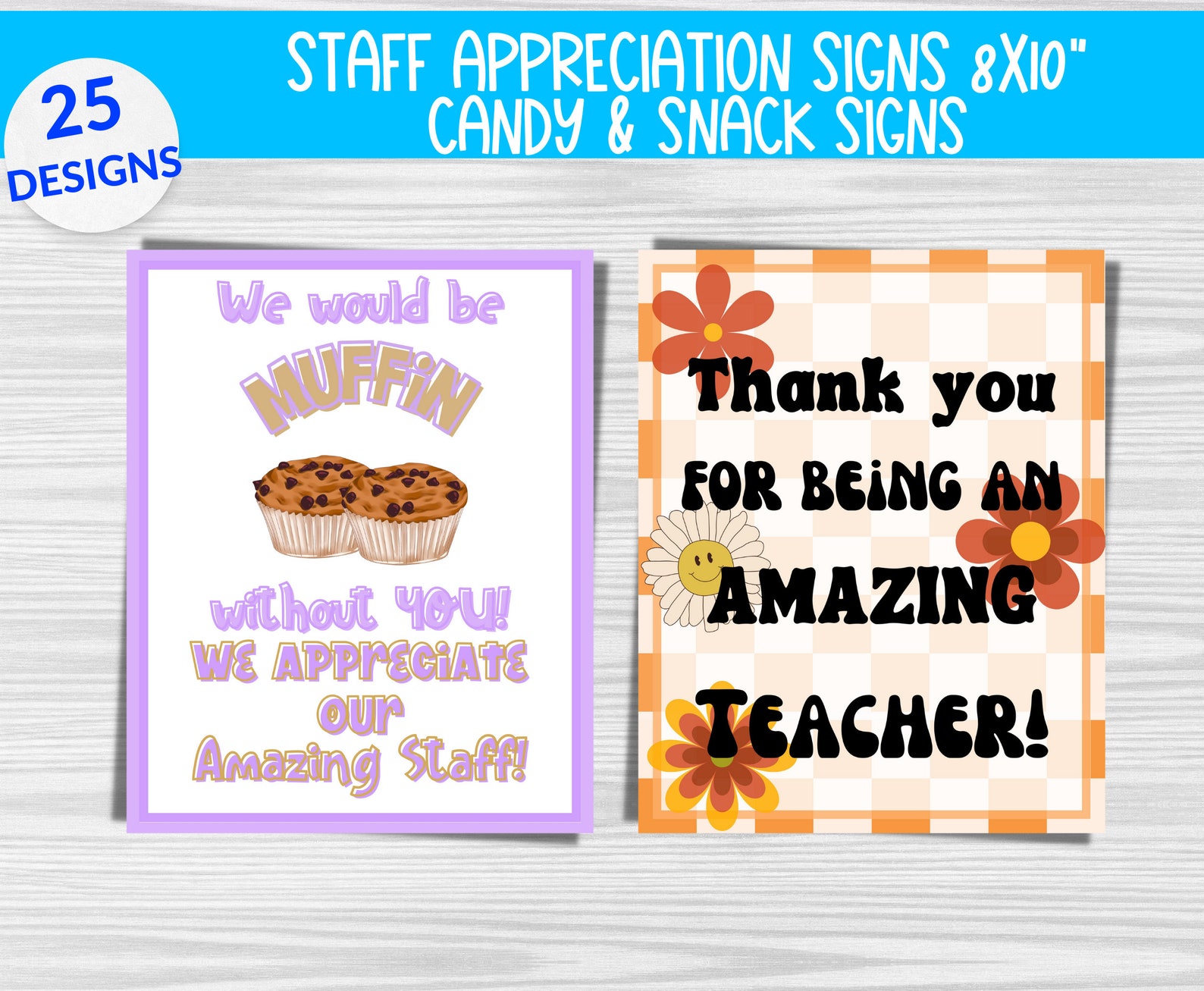 25 Employee APPRECIATION Signsemployee Appreciation Sign Bundlestaff ...