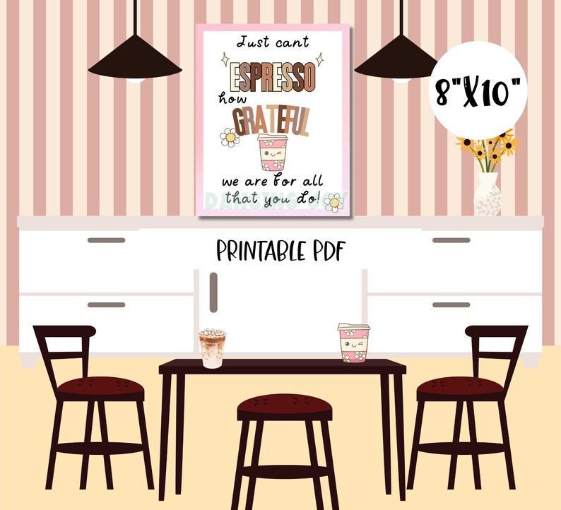 ESPRESSO APPRECIATION Sign|teacher, Staff, Employee Appreciation|coffee ...