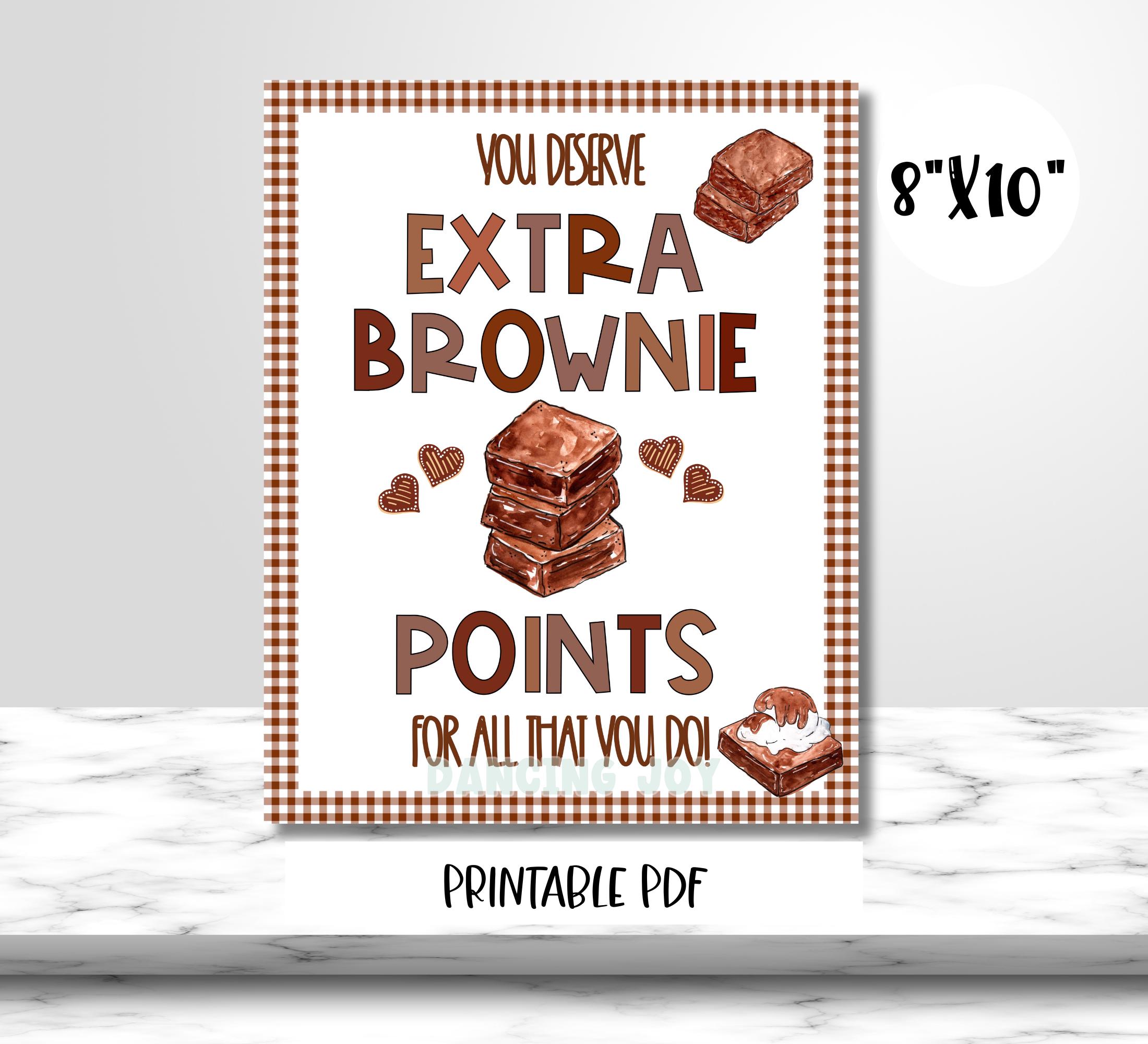 Brownie Appreciation Sign: Teacher, Staff Thank You (digital Download ...