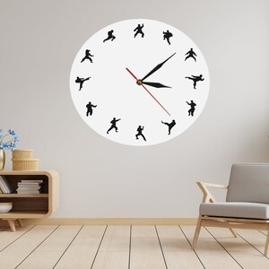 Laser Cut Karate Wall Clock Martial Arts Fighting Sports Kung - Etsy
