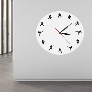Laser Cut Karate Wall Clock Martial Arts Fighting Sports Kung - Etsy