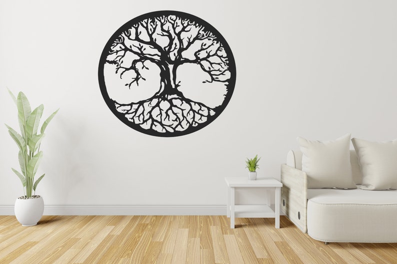 Ramas de árbol dxf, Árbol de otoño svg, Decoración interior del árbol ...