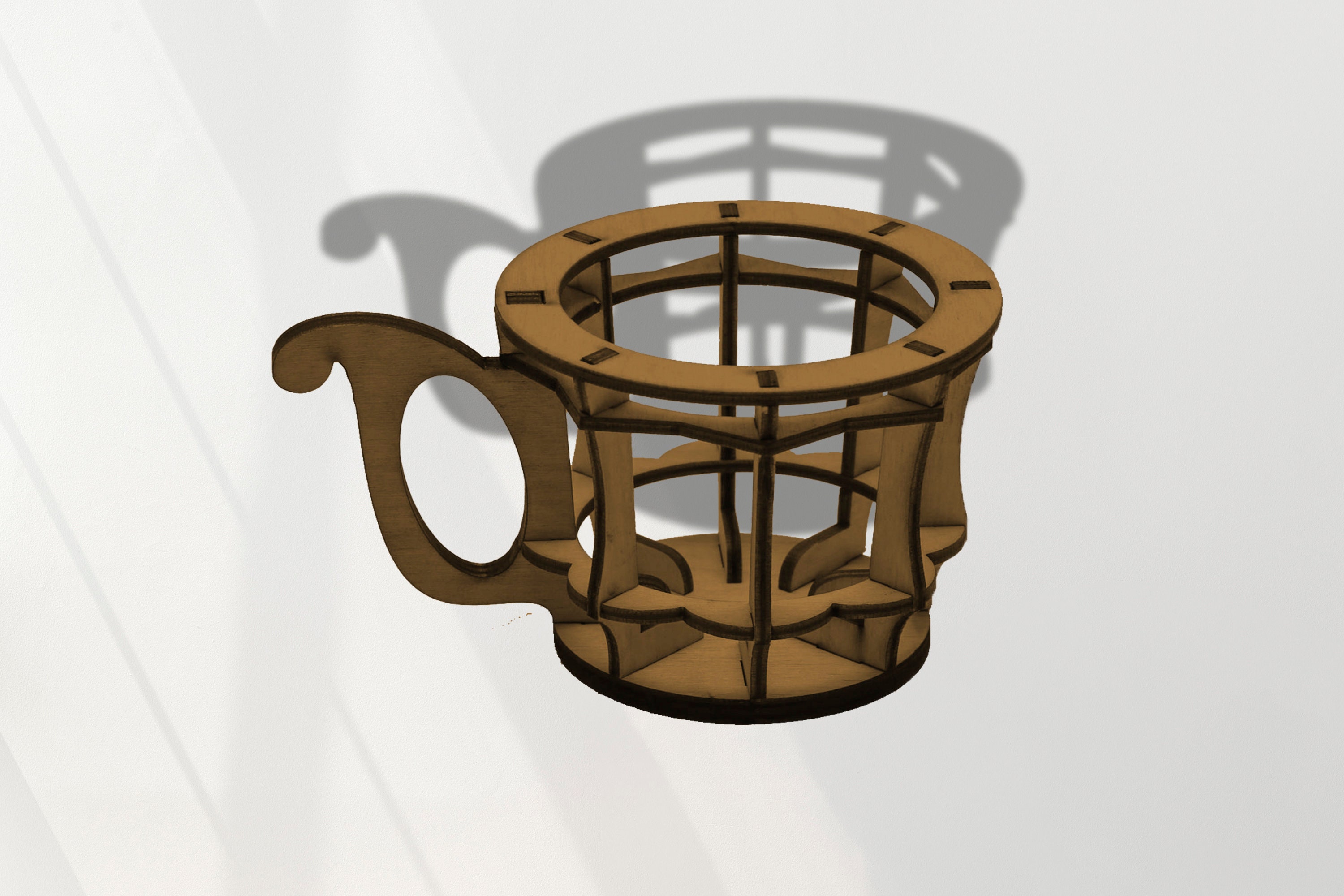 Laser Cut Wooden Coffee Cup Holder | CNC File, Laser Cutting File | Dxf ...