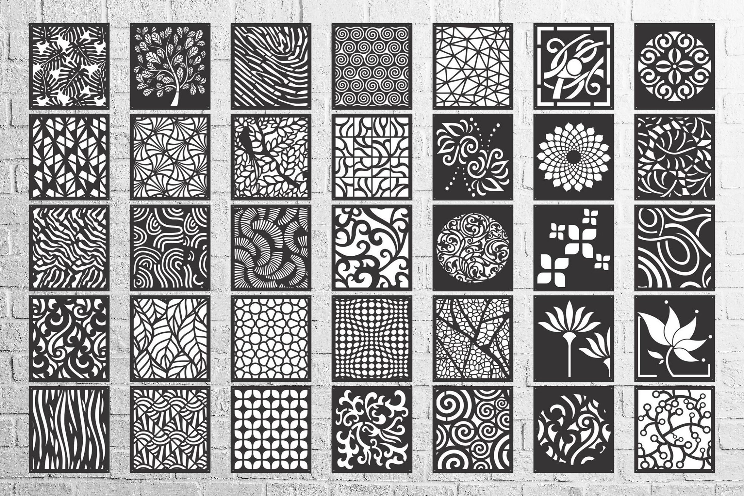 Decorative Screen Patterns Collection | CNC File, Laser Cutting File ...
