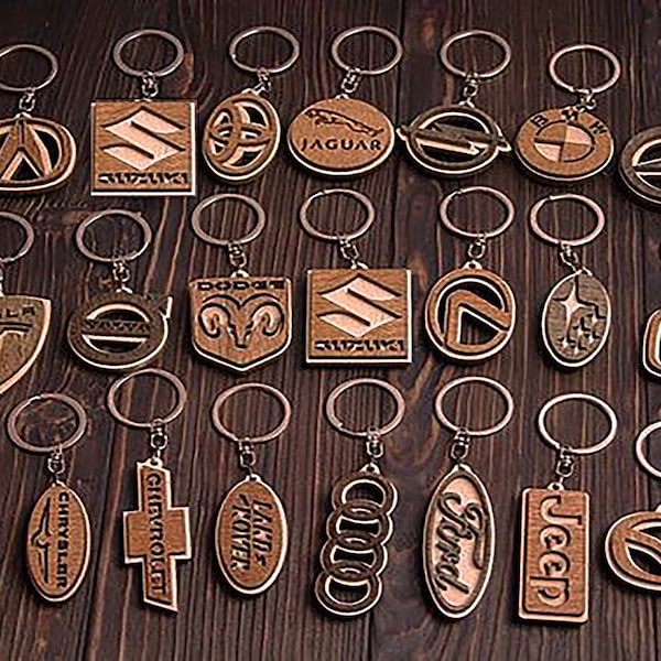 Wood Keychain - Etsy